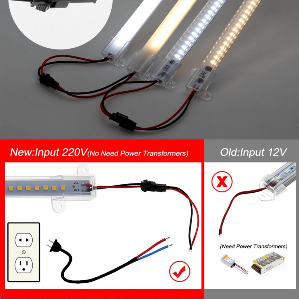 SB-6553 2 Adet 100 Cm 220v Opak Çubuk Bar Led Beyaz Işık ve Butonlu Fiş ...